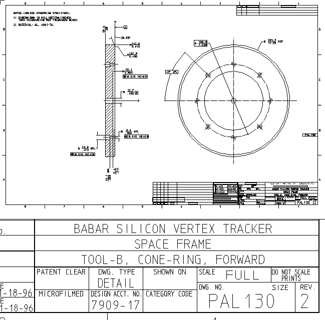 Space Frame Drawing List