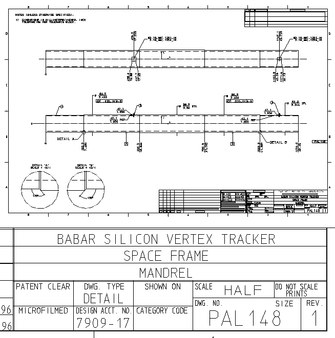 Space Frame Drawing List