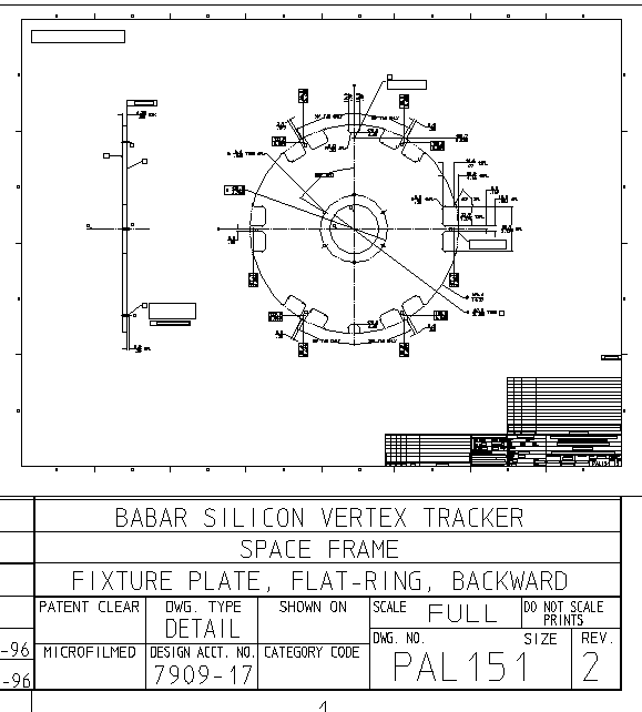 Space Frame Drawing List