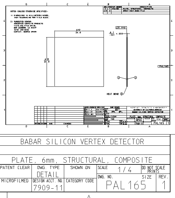 Space Frame Drawing List