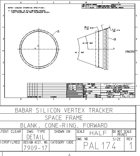 Space Frame Drawing List